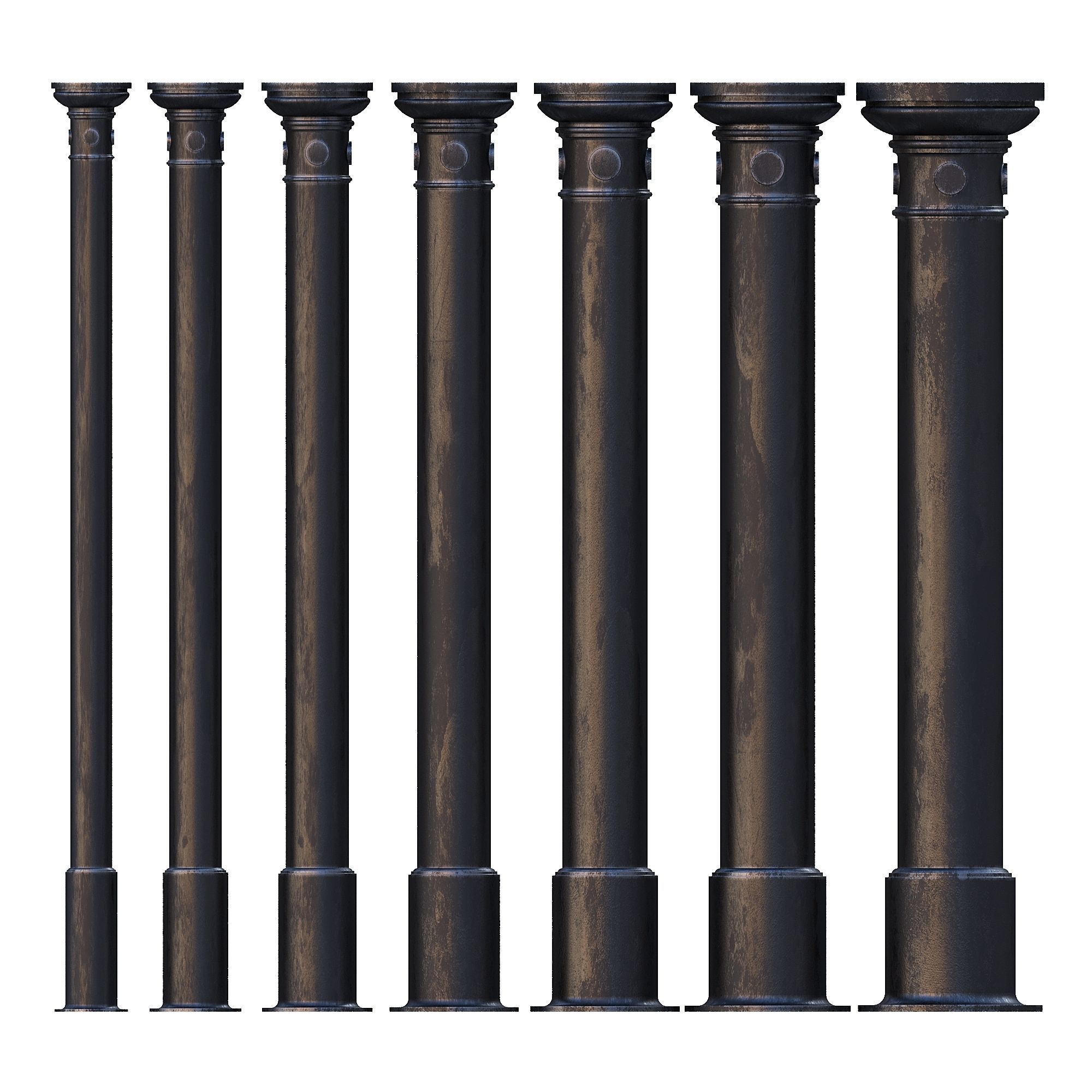 Cast iron columns 1 3D model | CGTrader