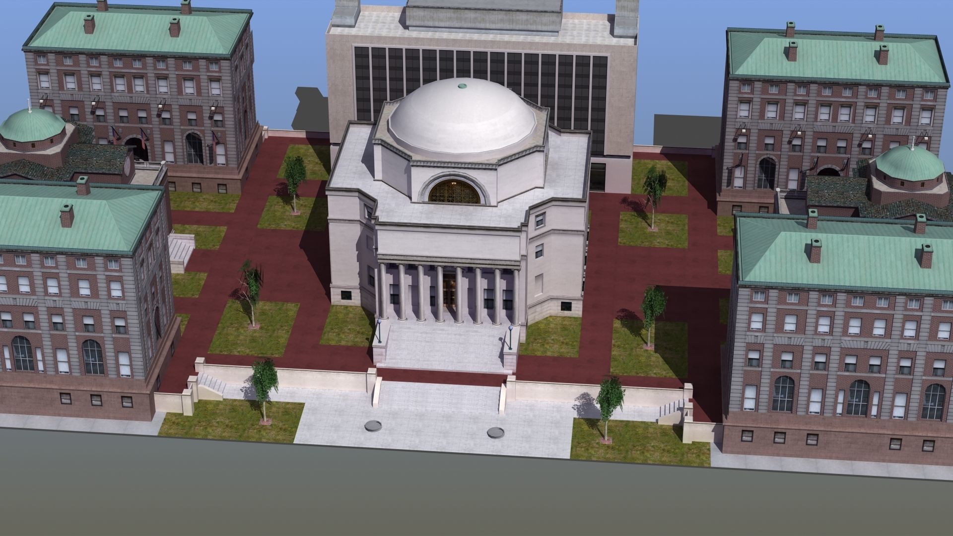 3D model University Campus VR / AR / low-poly | CGTrader