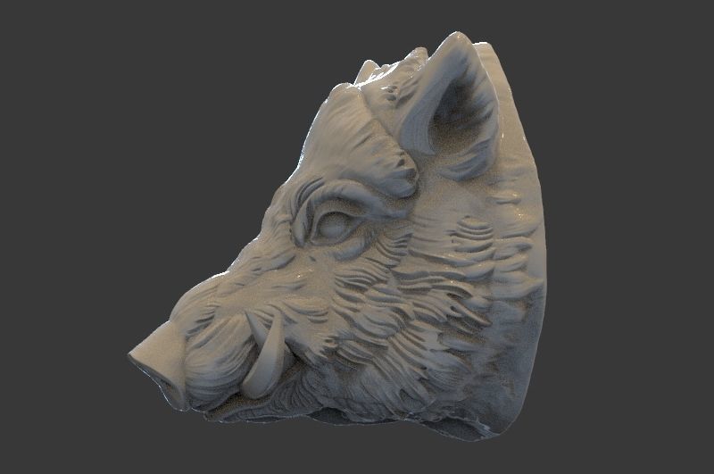 Boar Head 3D model 3D printable | CGTrader