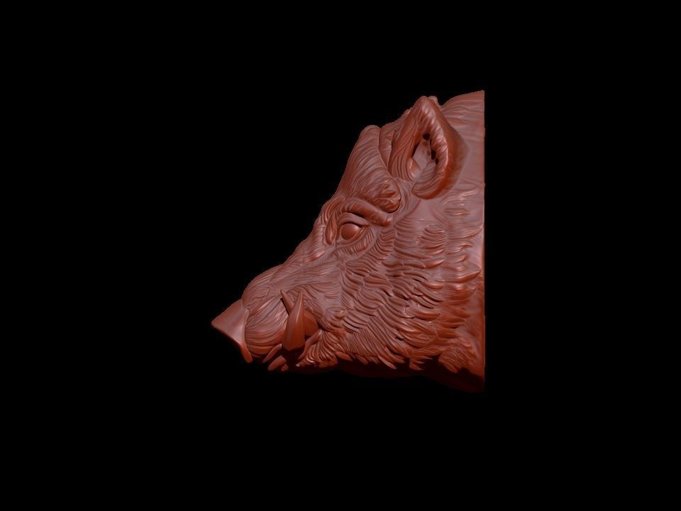 Boar Head 3D model 3D printable | CGTrader
