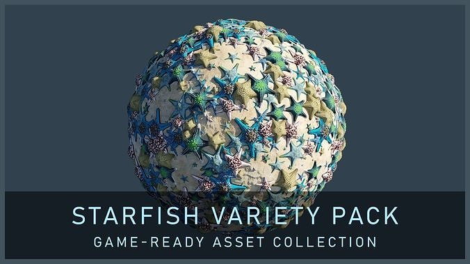 3D model Starfish Variety Pack 2 VR / AR / low-poly | CGTrader