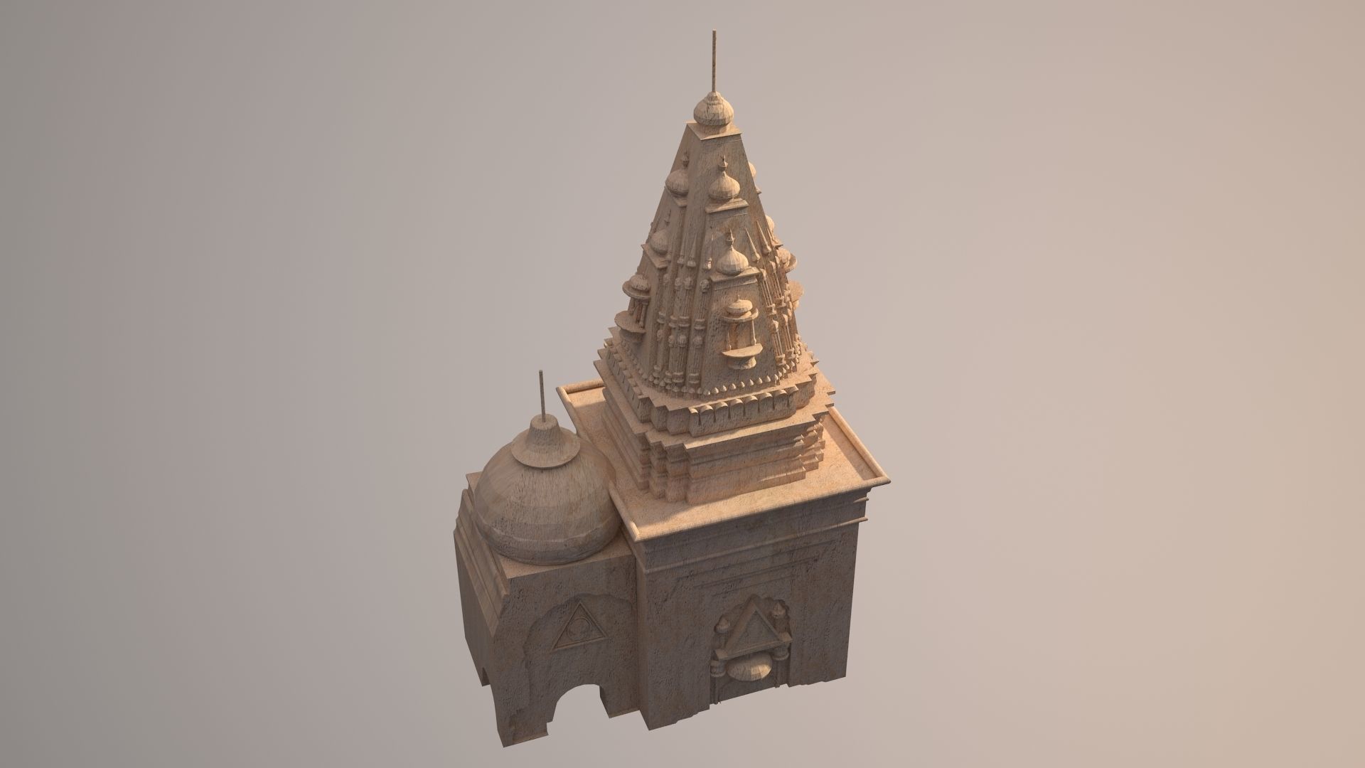 Shiva Temple 3D model | CGTrader