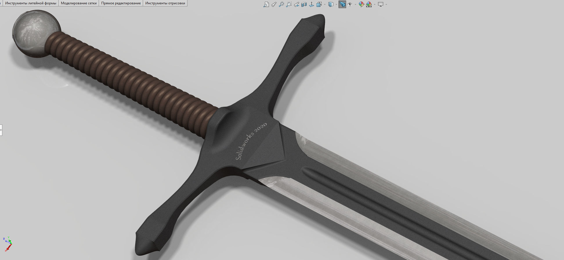 knights sword 3D model | CGTrader