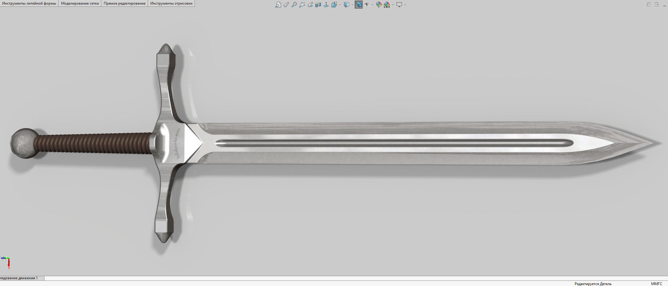 knights sword 3D model | CGTrader