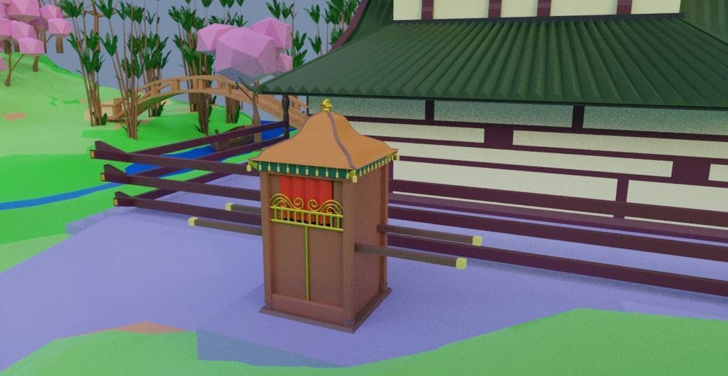 3D model Low Poly Chinese House VR / AR / low-poly | CGTrader