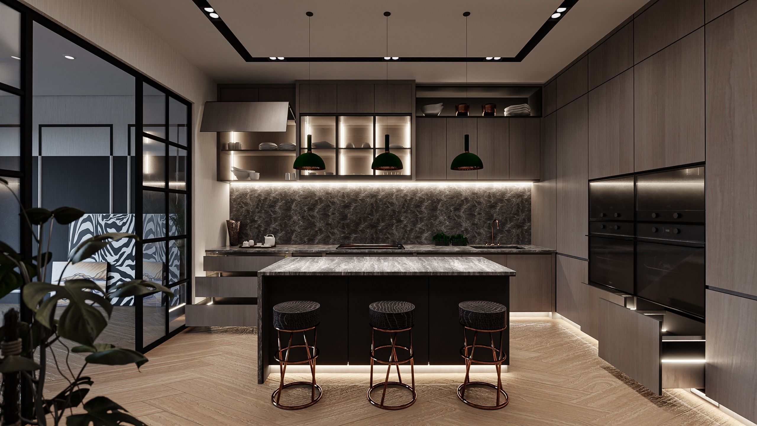 3D model Kitchen 3D Animation InteriorDesign VR / AR / low-poly ...