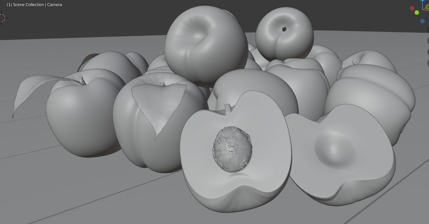 Apricot fruit animation 3D model | CGTrader