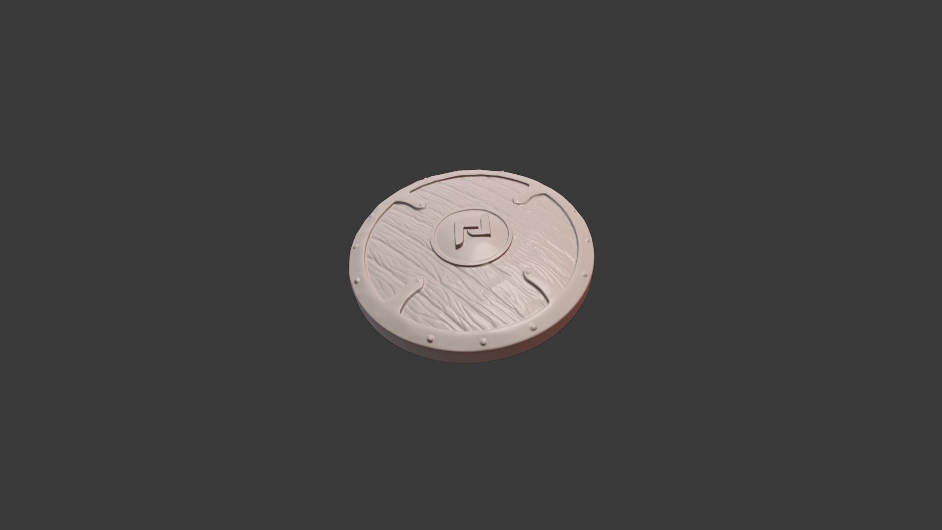 Scandinavian shield with rune Jara 3D model 3D printable | CGTrader