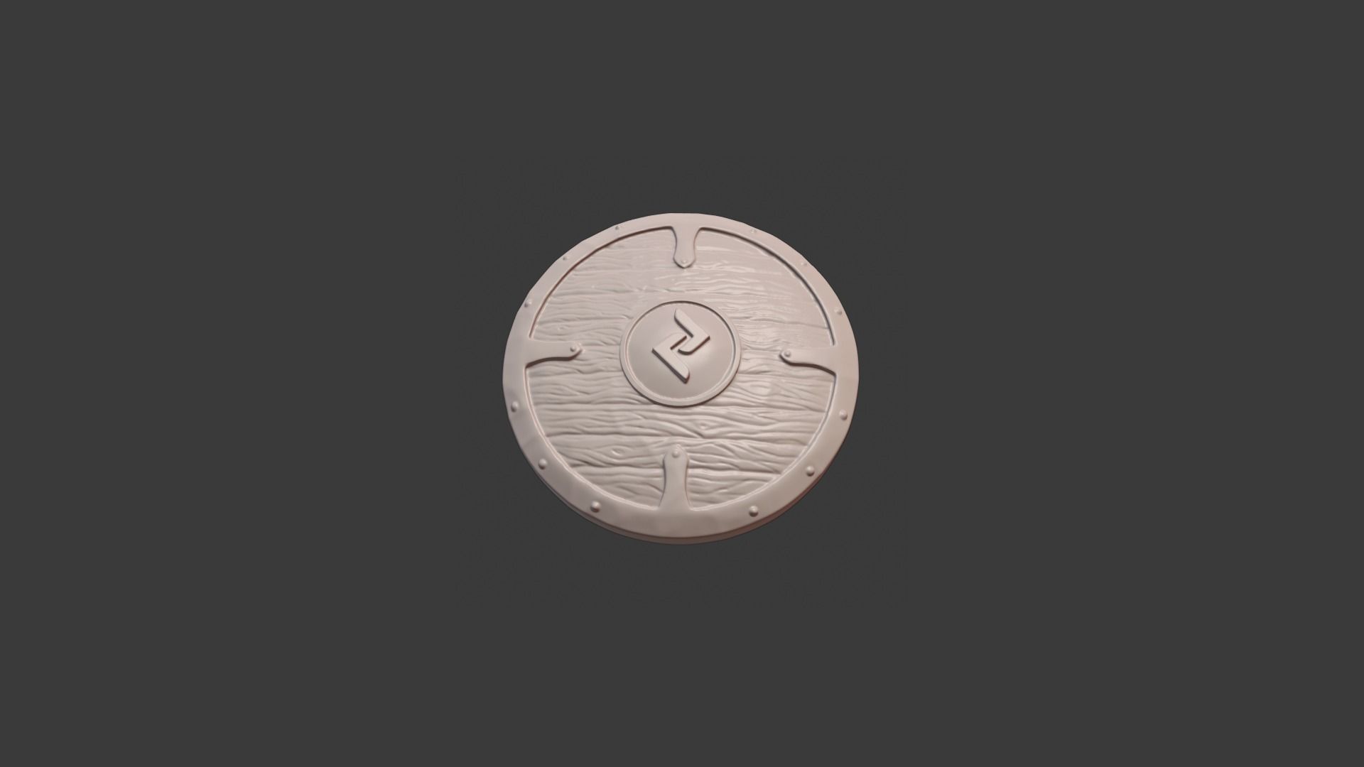 Scandinavian shield with rune Jara 3D model 3D printable | CGTrader