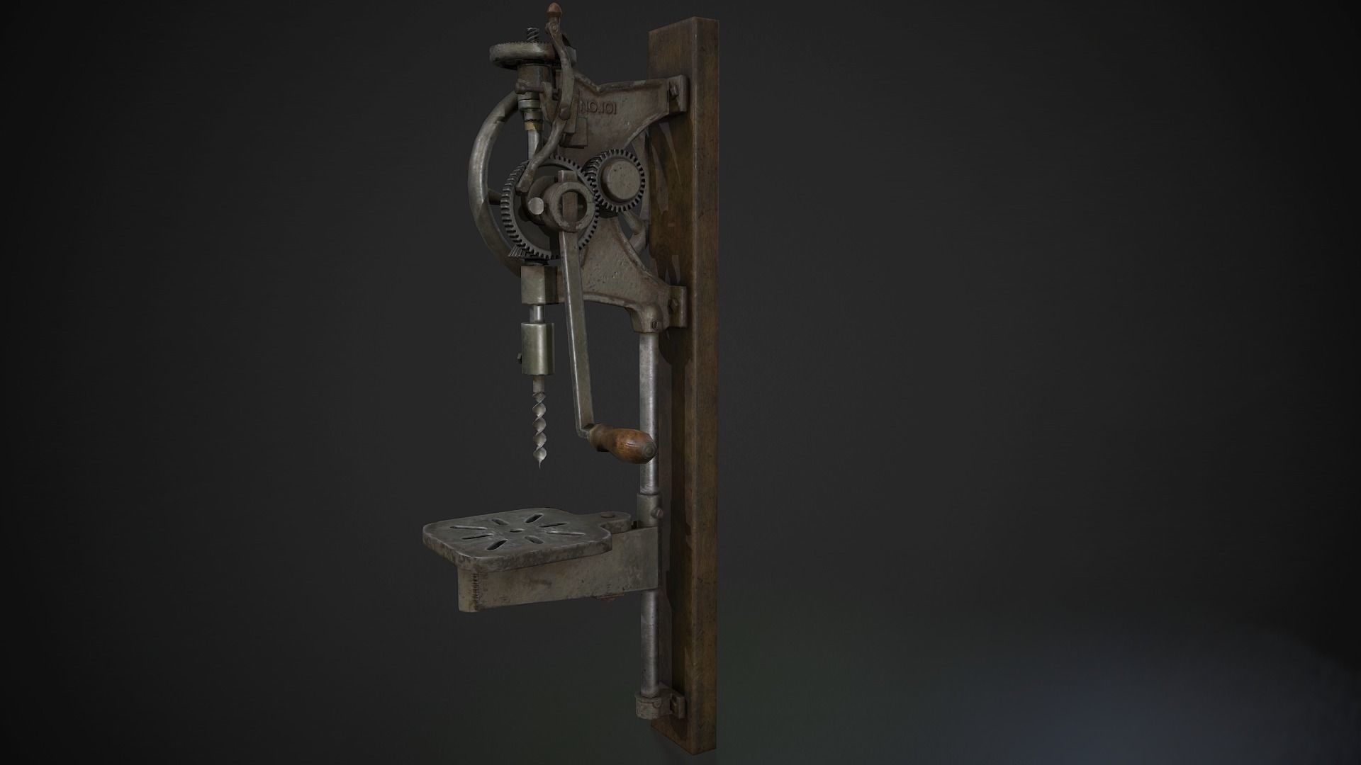 3D model Hand Crank Drill Press VR / AR / low-poly | CGTrader