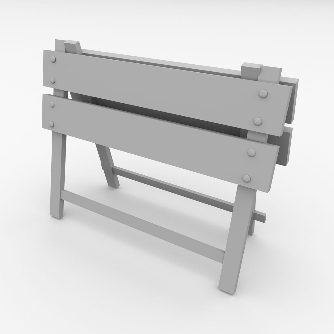 Safety Barrier 3D model | CGTrader