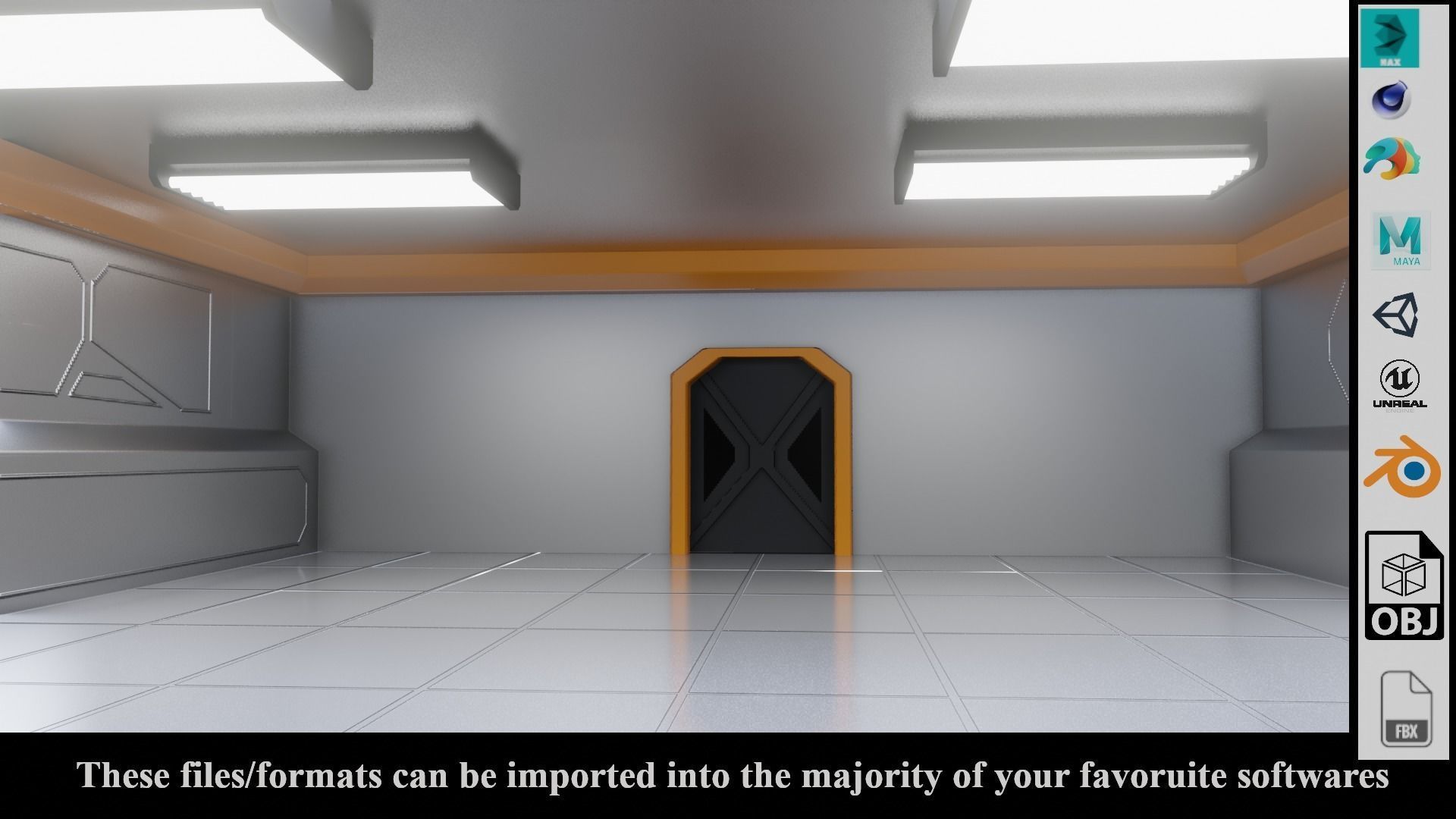 3D model Sci Fi Lab - Low Poly - PBR - Game Ready VR / AR / low-poly ...