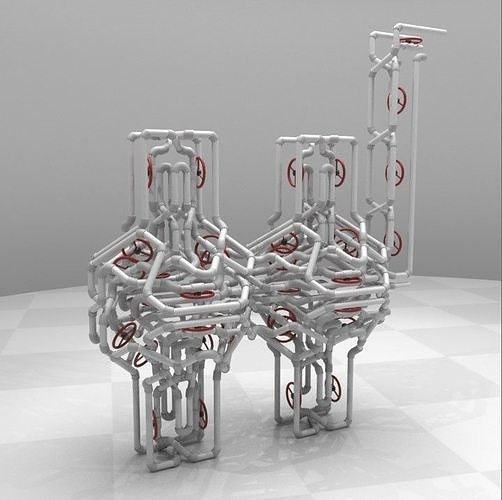 Camel from pipes 3D model | CGTrader