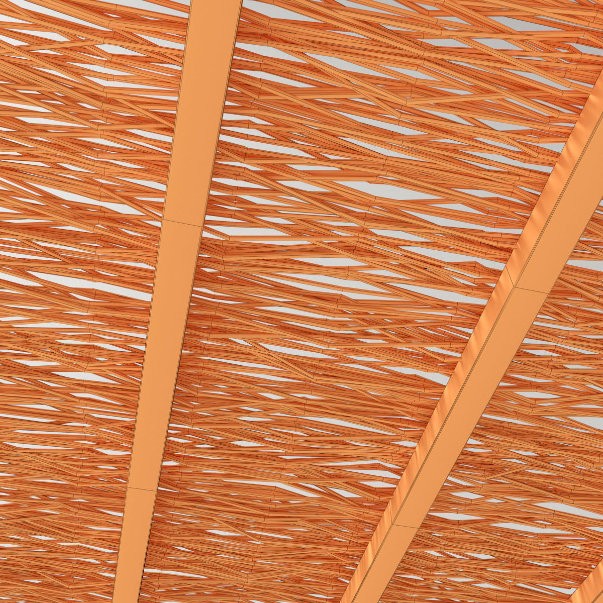 Ceiling wood thin branch beam n1 3D model | CGTrader