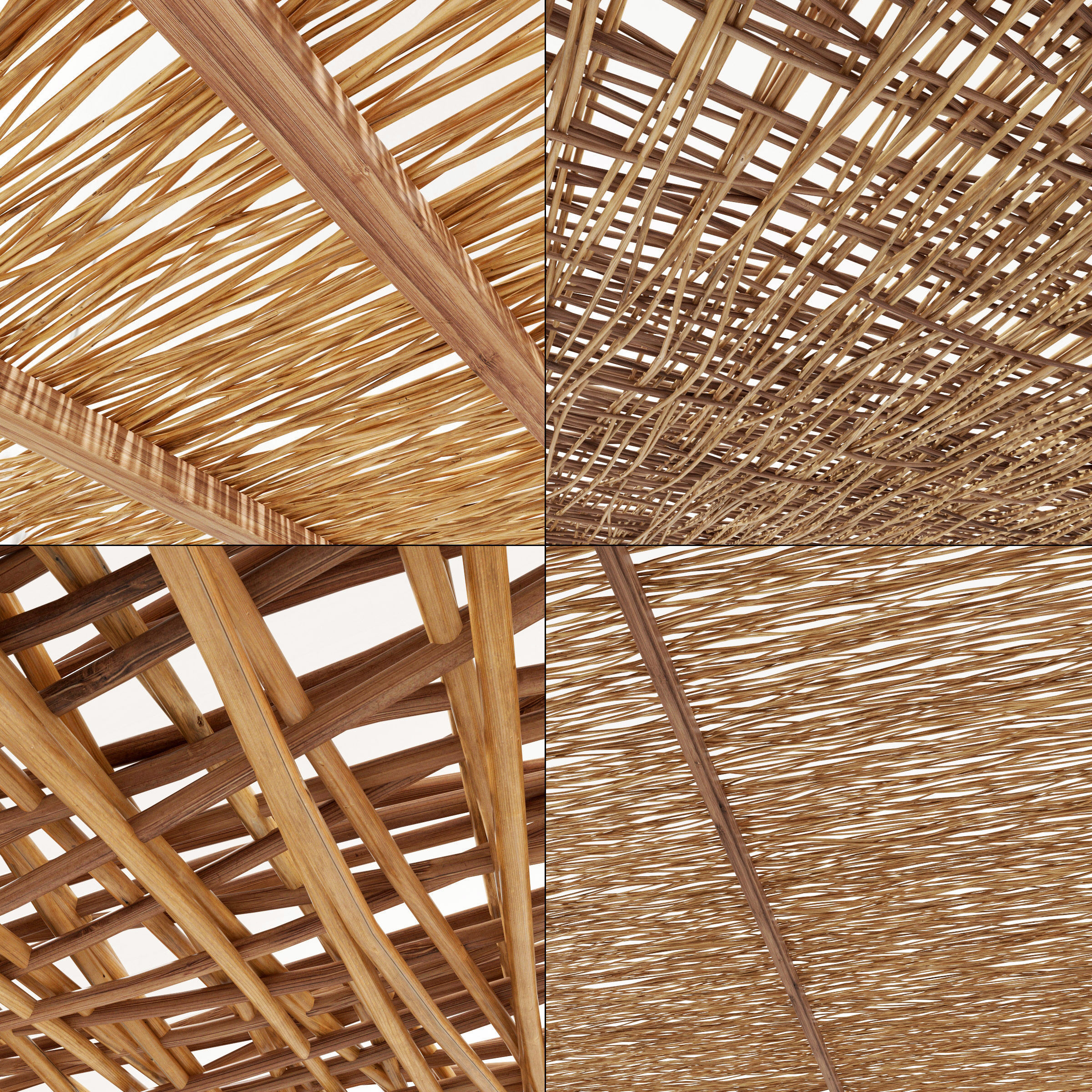 Ceiling wood thin branch beam n1 3D model | CGTrader