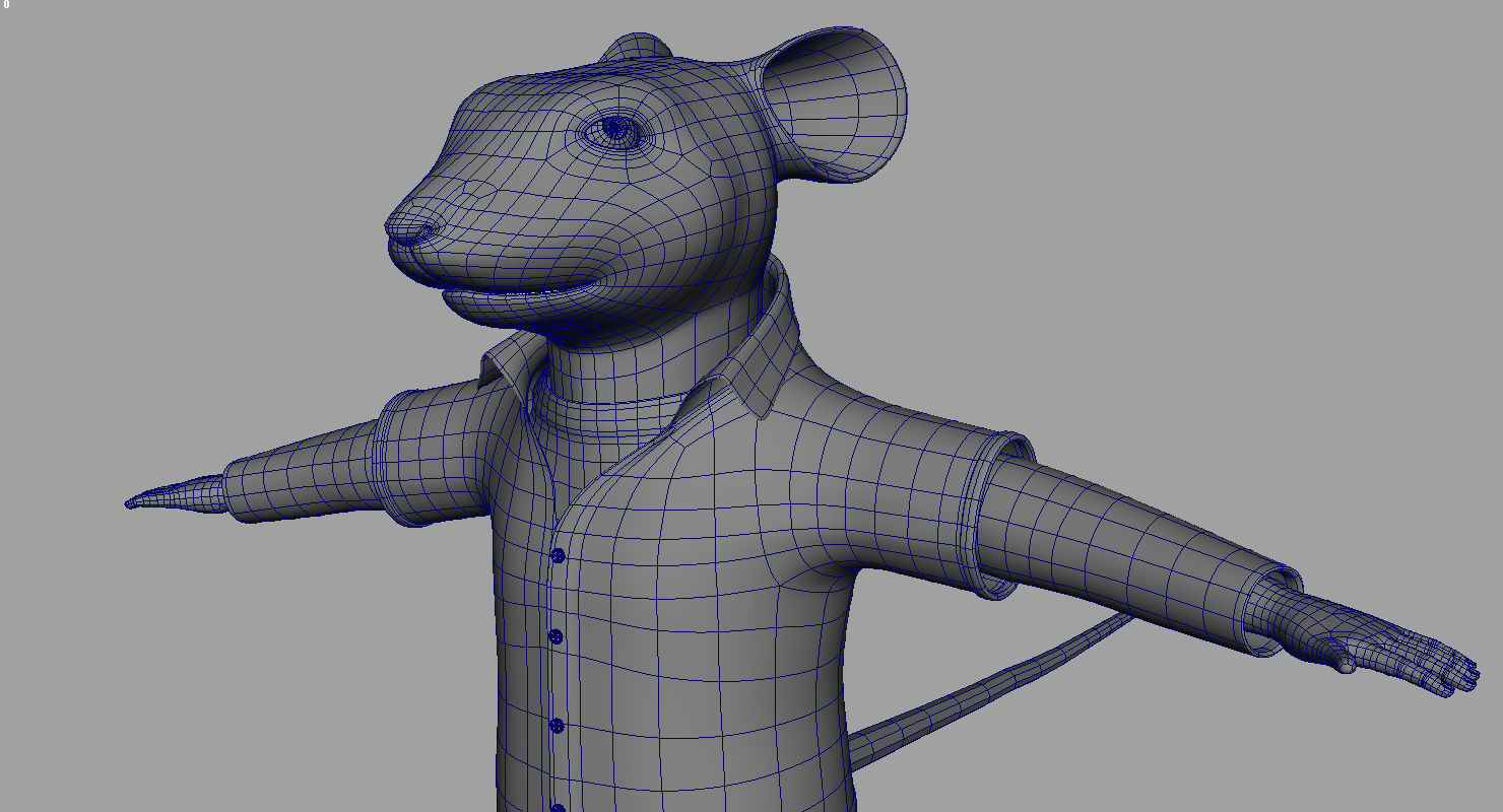 stuart little rat cartoon 3d model 3D model | CGTrader