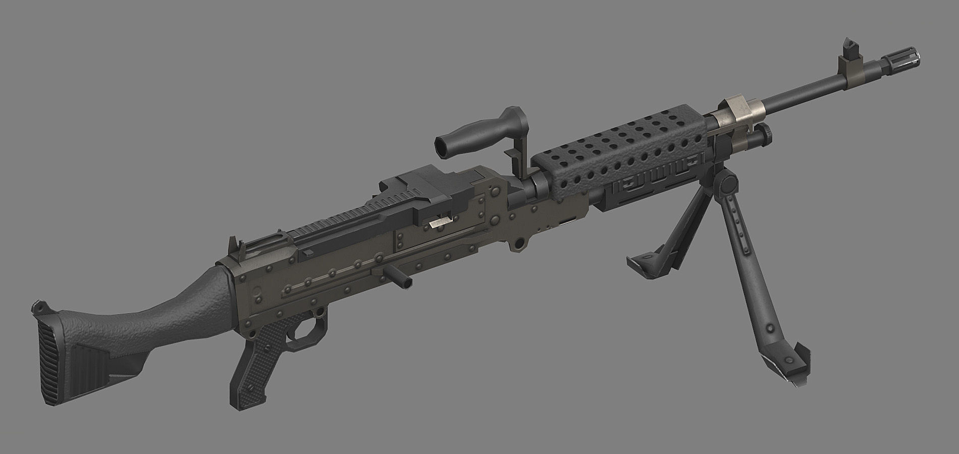 3D model M240 machine gun VR / AR / low-poly | CGTrader