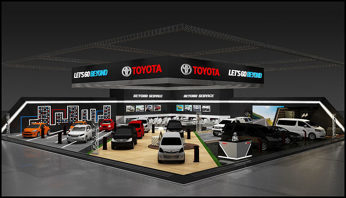 Booth Car Exhibition 3D model | CGTrader