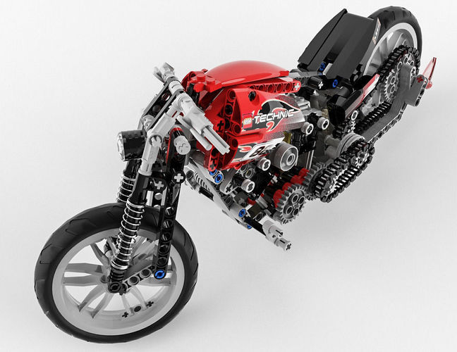 Lego Technic Motorbike Alternative 3D Model MAX OBJ FBX | CGTrader.com
