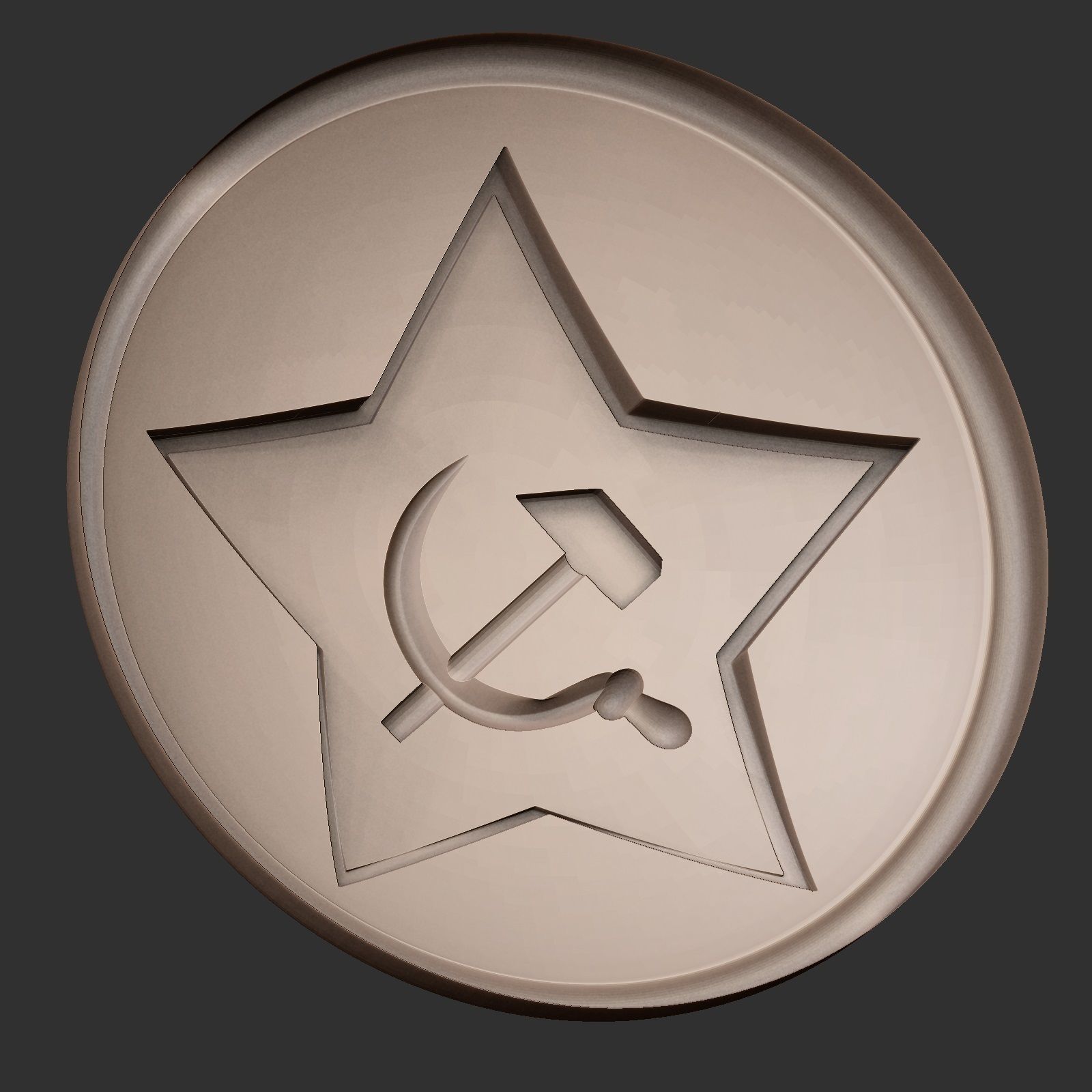 Red Star Button 3D model 3D printable | CGTrader