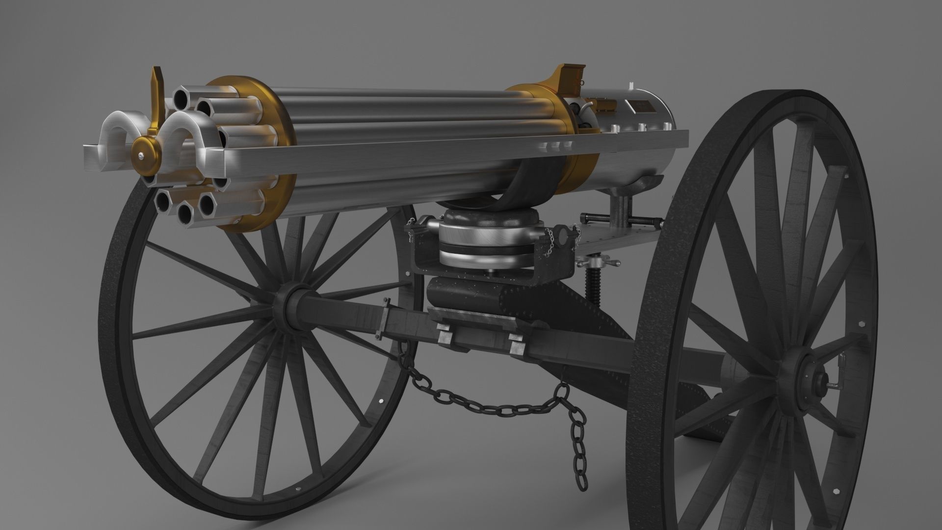Gatling Gun 3D model | CGTrader