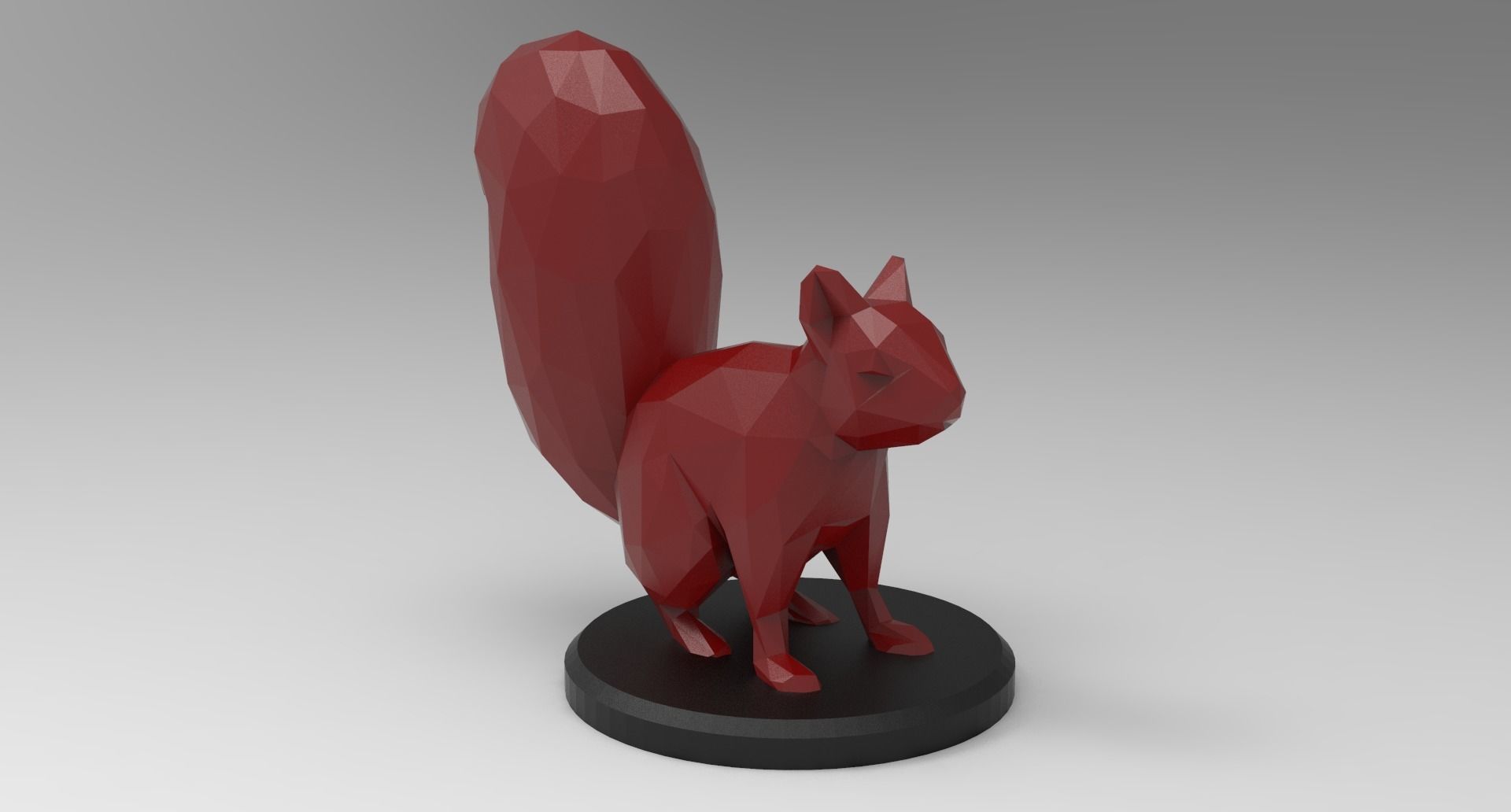 Low Poly Squirrel 3D model 3D printable STL