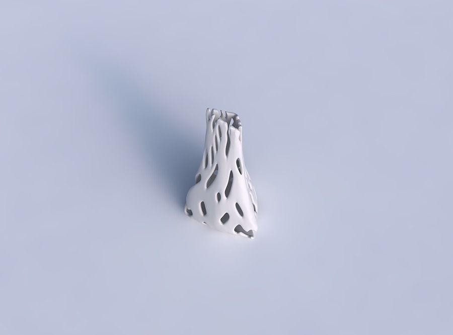 Vase grounded tilted triangle with smooth cuts 3D model 3D printable ...