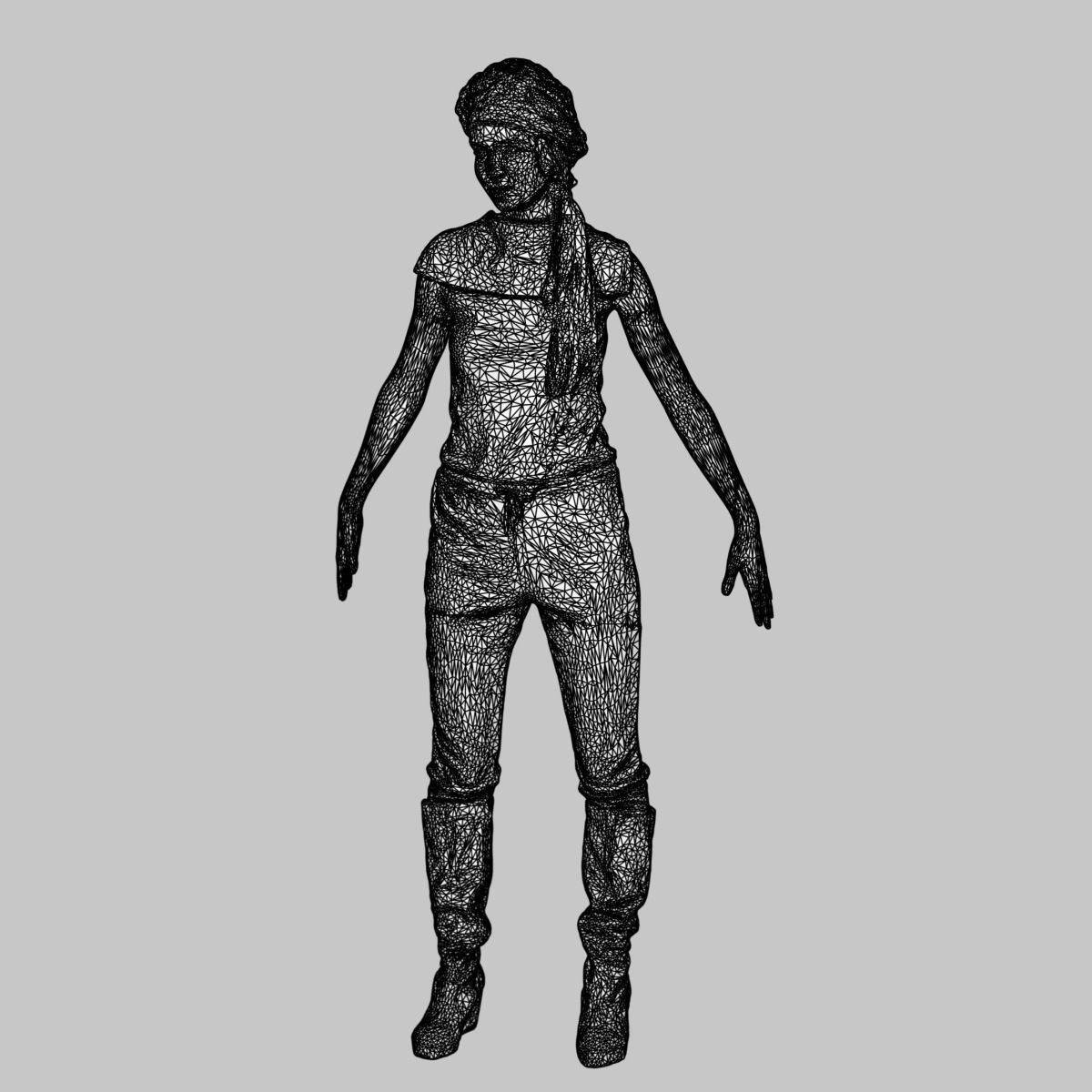 3D model 10 A-Pose Rig Ready Female Characters VR / AR / low-poly ...