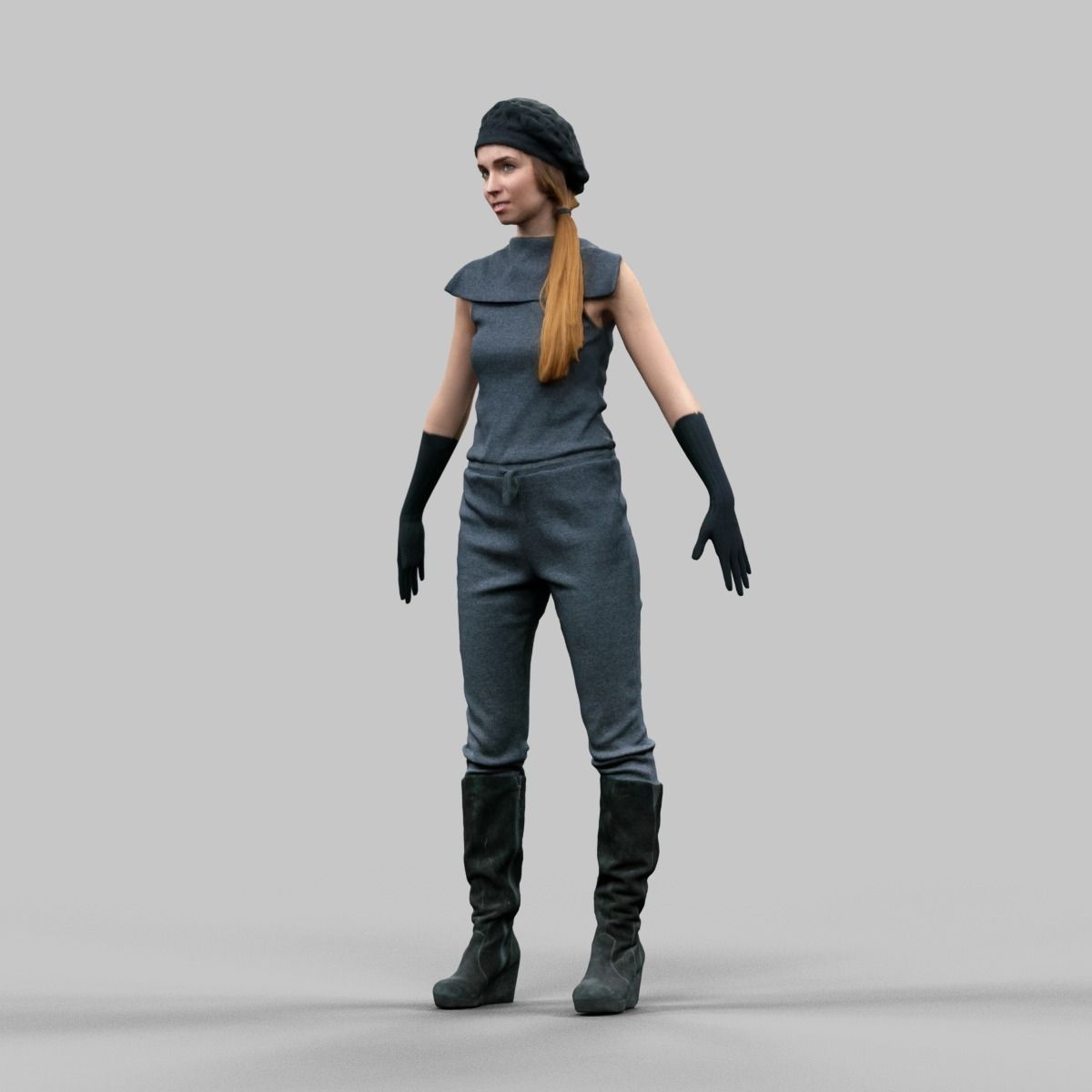 3D model 10 A-Pose Rig Ready Female Characters VR / AR / low-poly ...