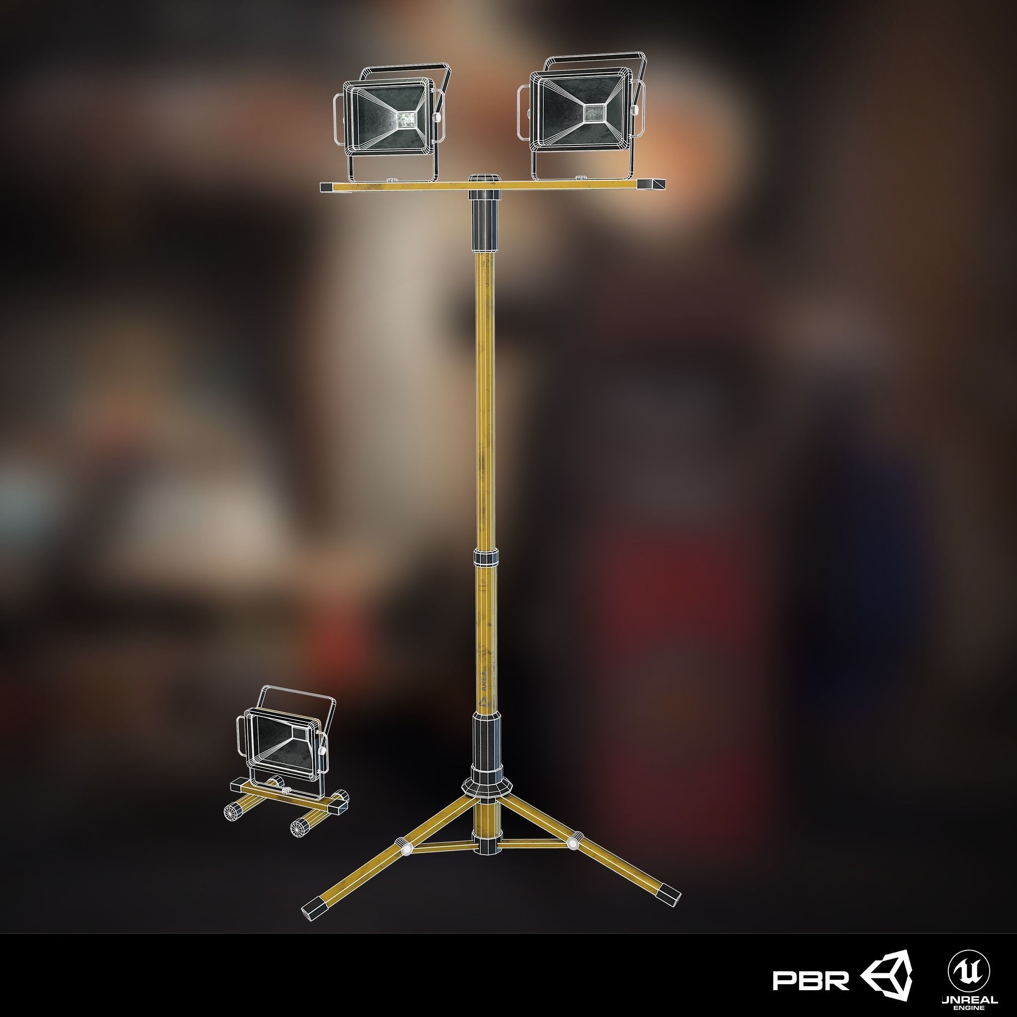 3D model Portable Construction Light VR / AR / low-poly | CGTrader