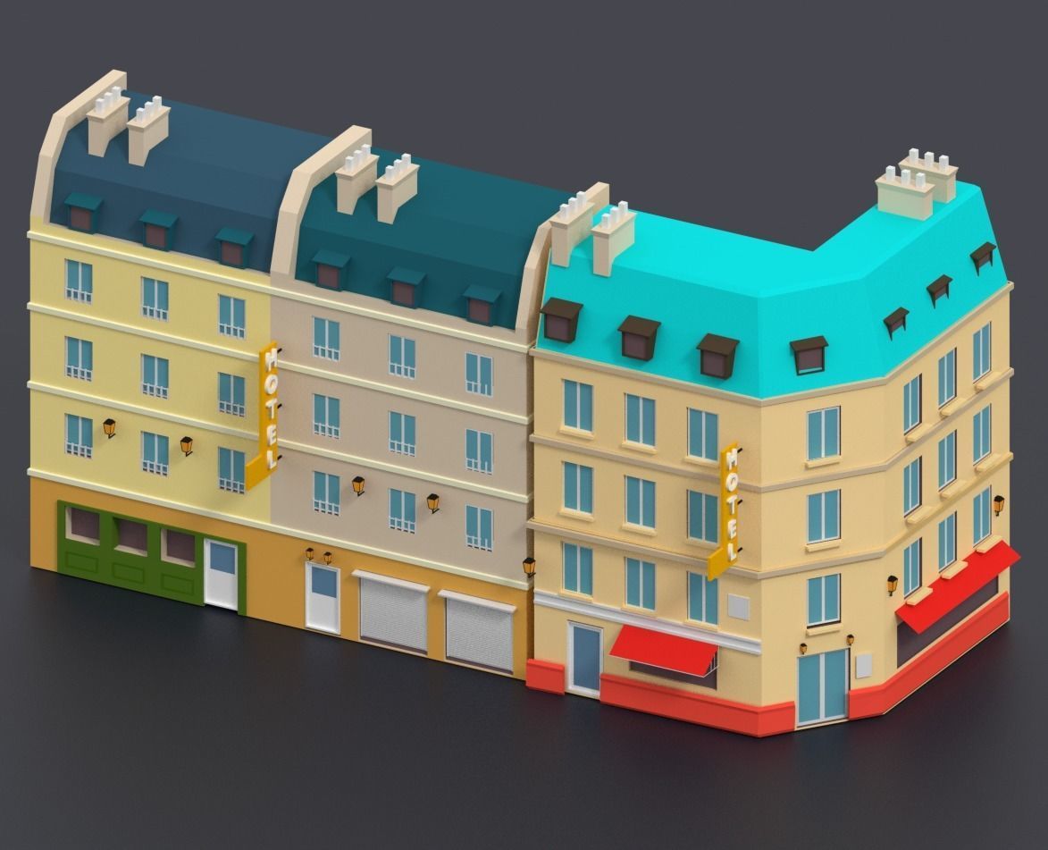 3D model Low Poly City Pack VR / AR / low-poly | CGTrader