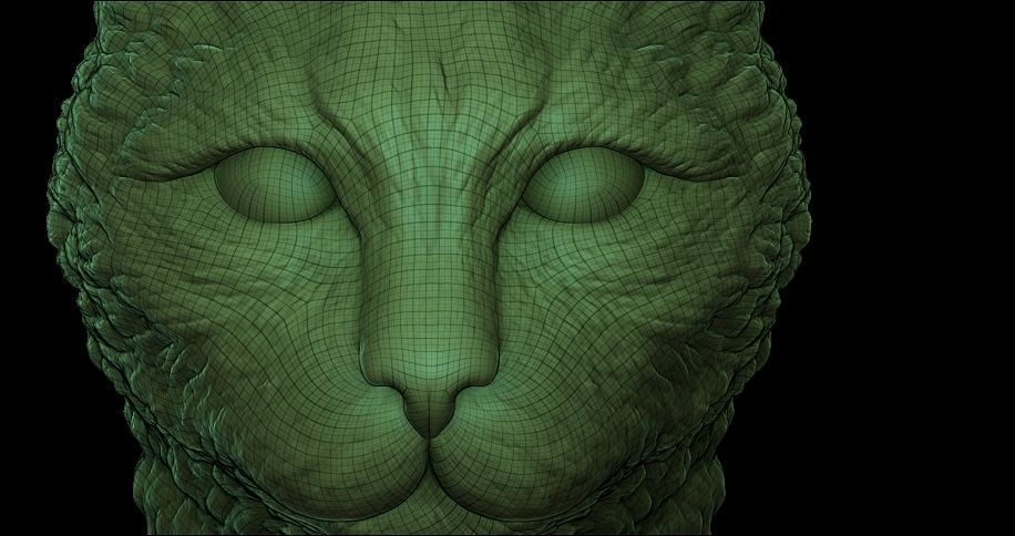 cat head 3D model 3D printable | CGTrader