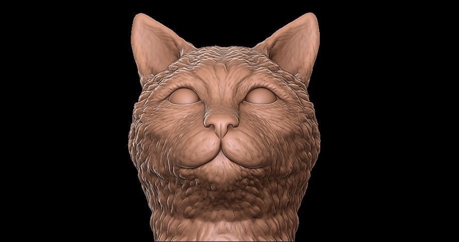 cat head 3D model 3D printable | CGTrader