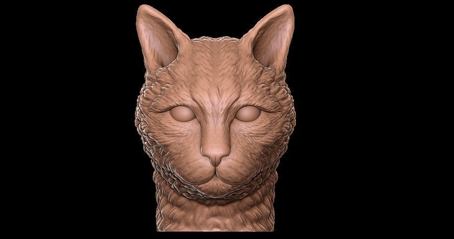 cat head 3D model 3D printable | CGTrader