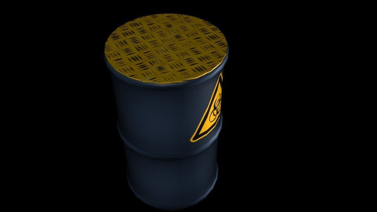 3D model Biohazard Metal Barrel VR / AR / low-poly | CGTrader