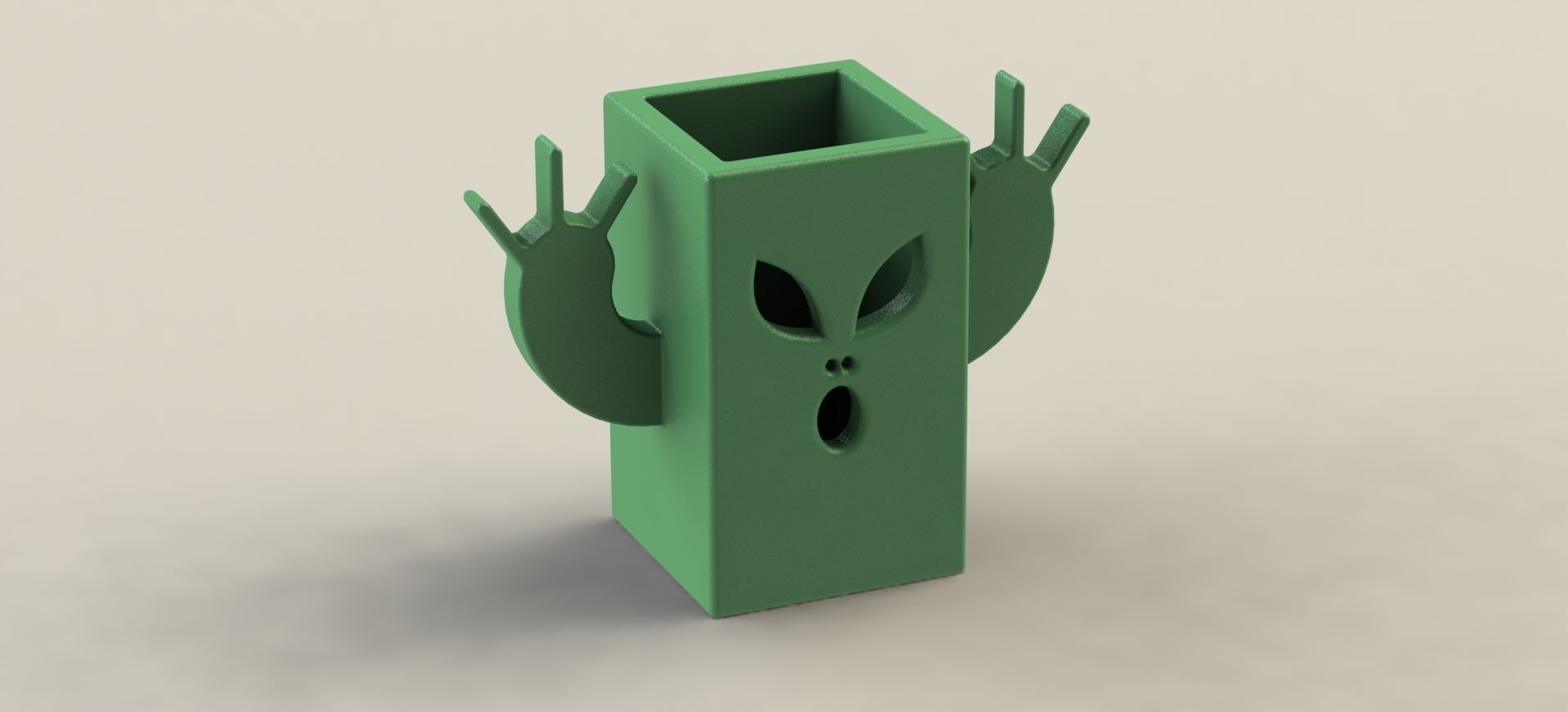 Alien Pen Holder 3D model 3D printable | CGTrader