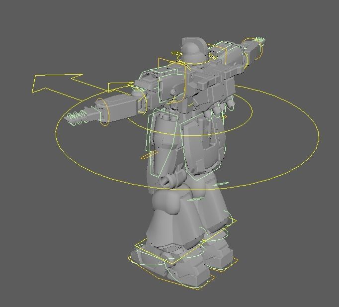 Heavy Gundam 3D model animated rigged | CGTrader