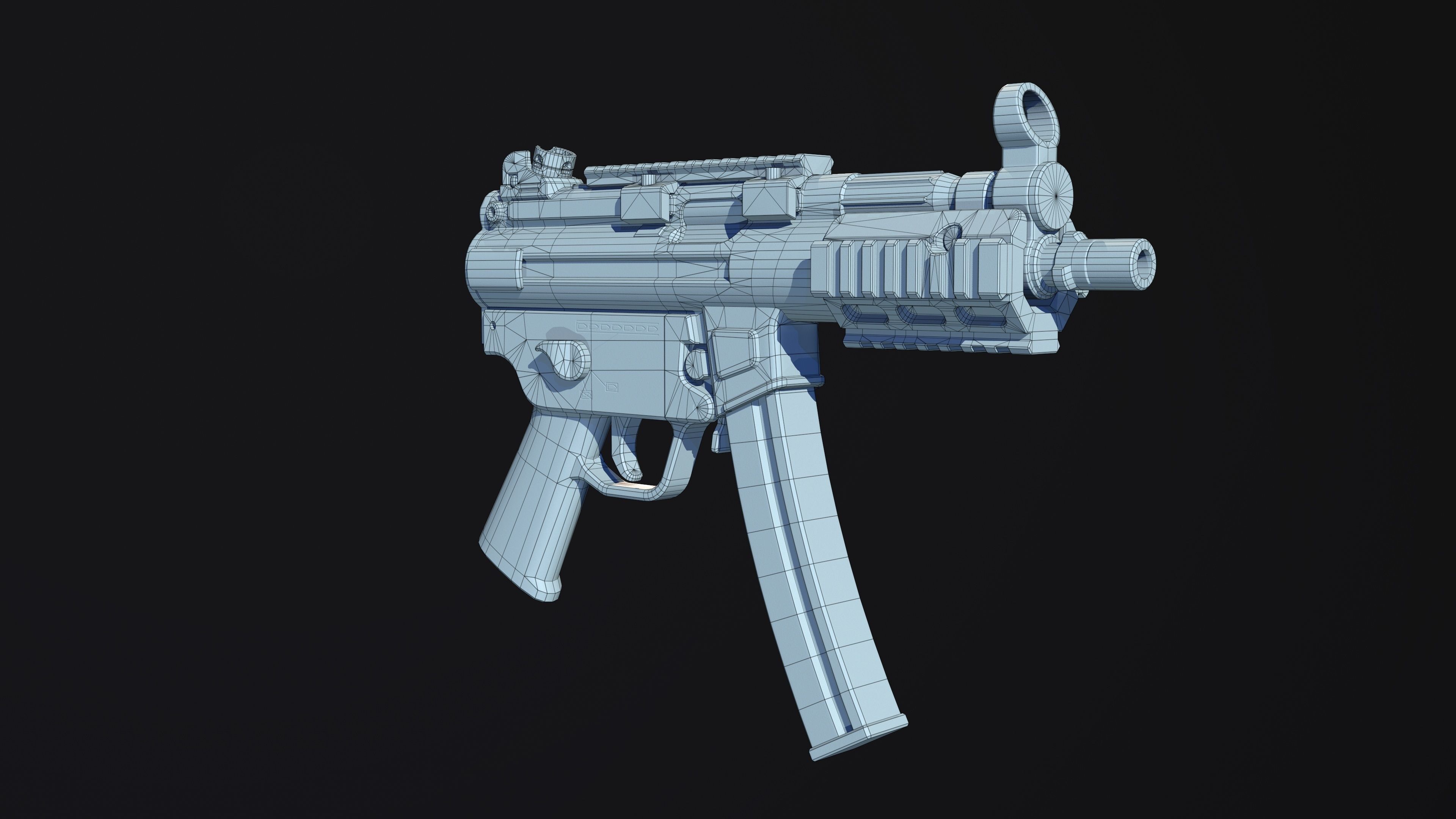 3D model Weapon - Gun - SMG - MP5K VR / AR / low-poly | CGTrader