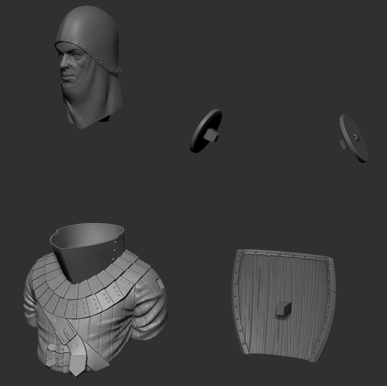 Medieval Bust free 3D model 3D printable | CGTrader
