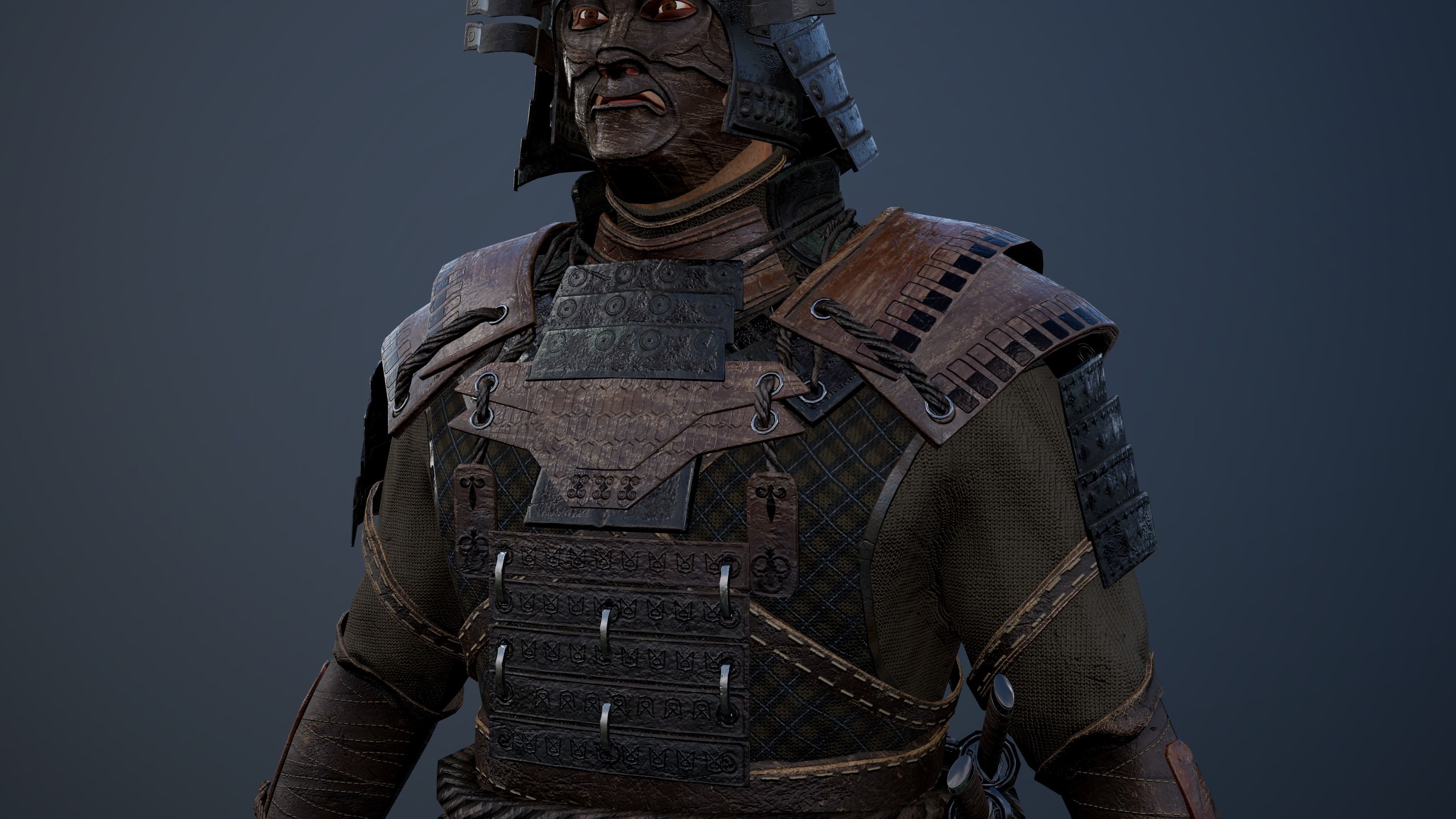 3D model Samurai Boss VR / AR / low-poly rigged animated | CGTrader