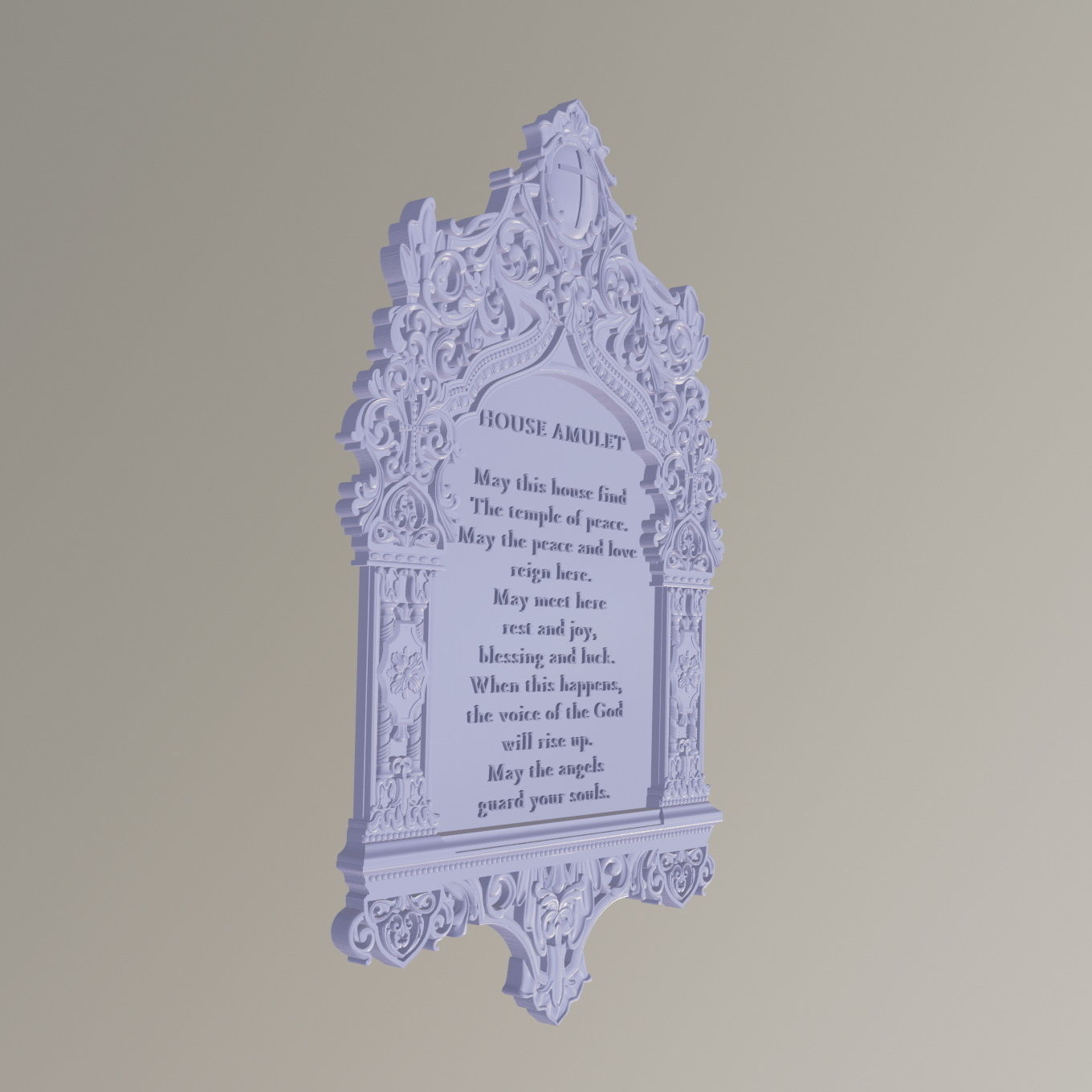 HOUSE AMULET 3D model | CGTrader
