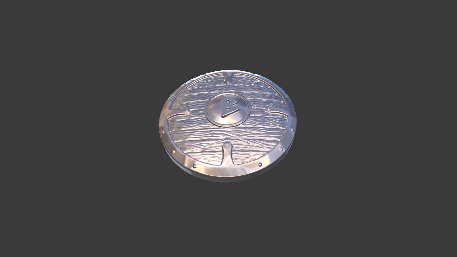 Scandinavian shield with rune Berkana 3D model 3D printable | CGTrader
