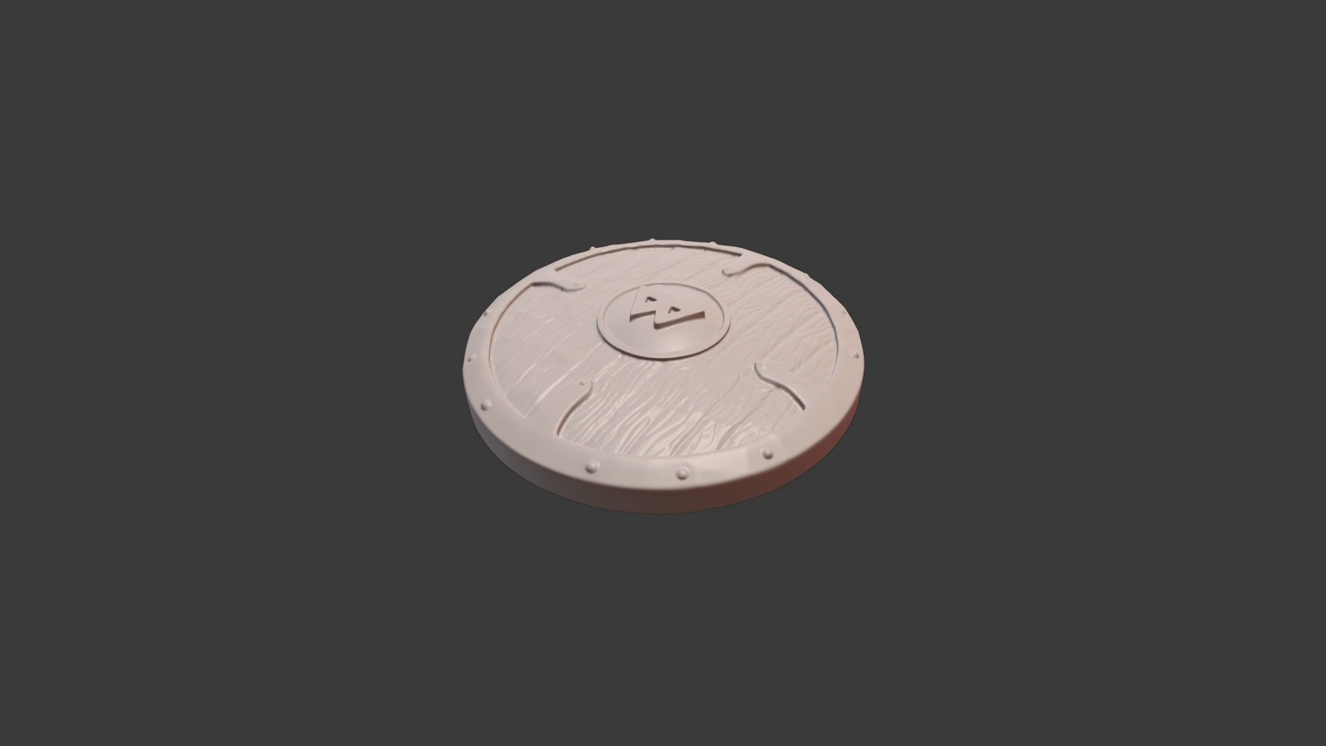 Scandinavian shield with rune Berkana 3D model 3D printable | CGTrader