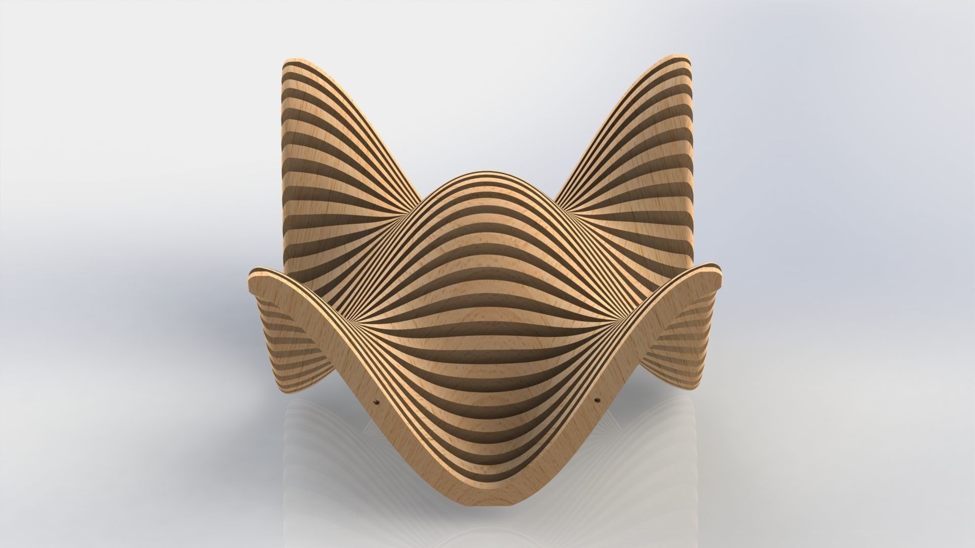 Parametric Table Wave 3D model | CGTrader
