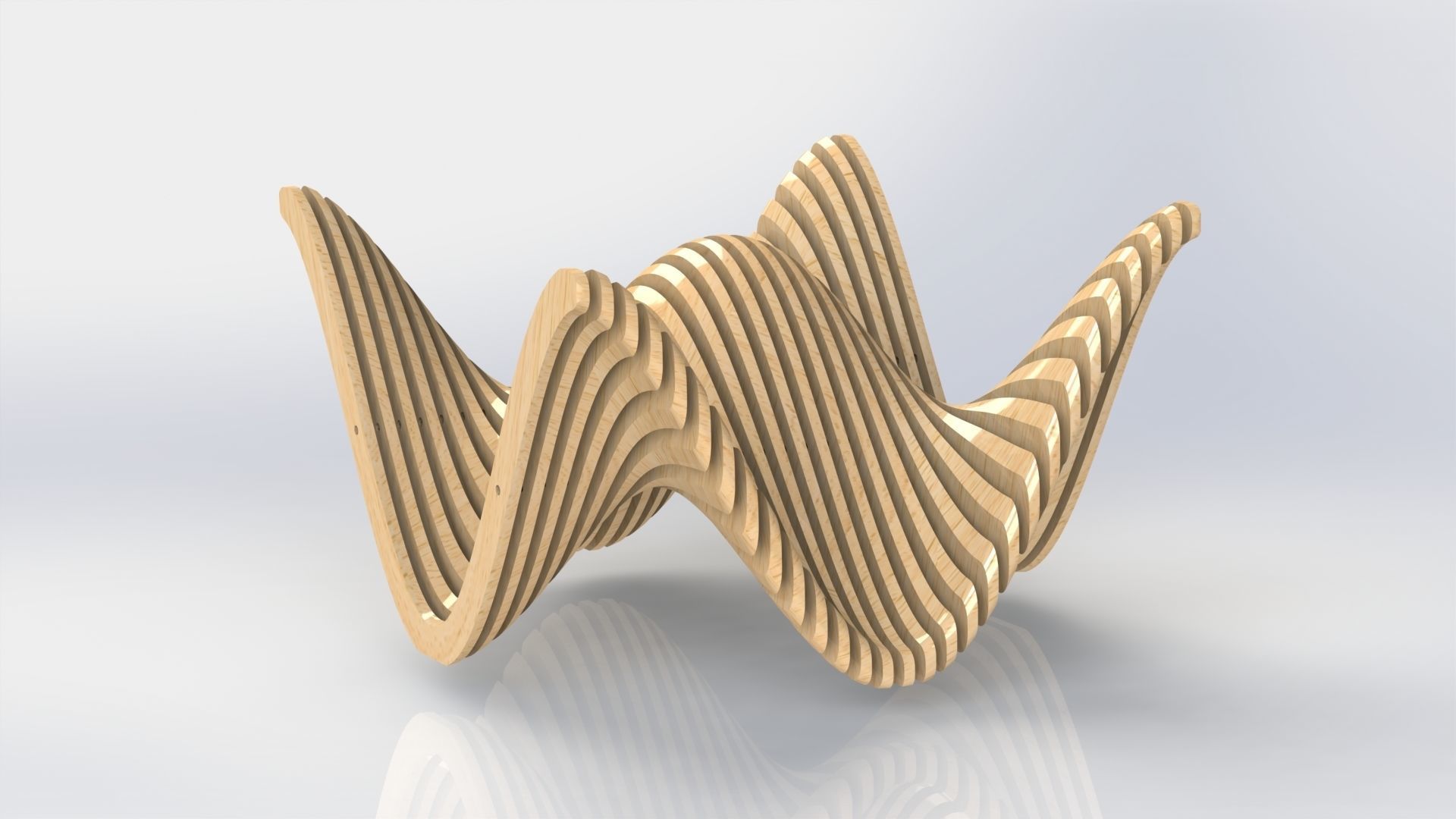 Parametric Table Wave 3D model | CGTrader