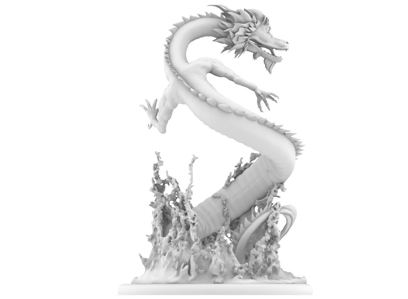 chinese dragon 3D model 3D printable | CGTrader
