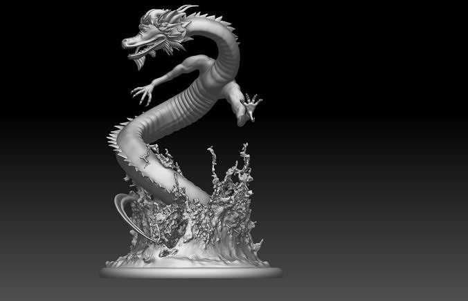 chinese dragon 3D model 3D printable | CGTrader