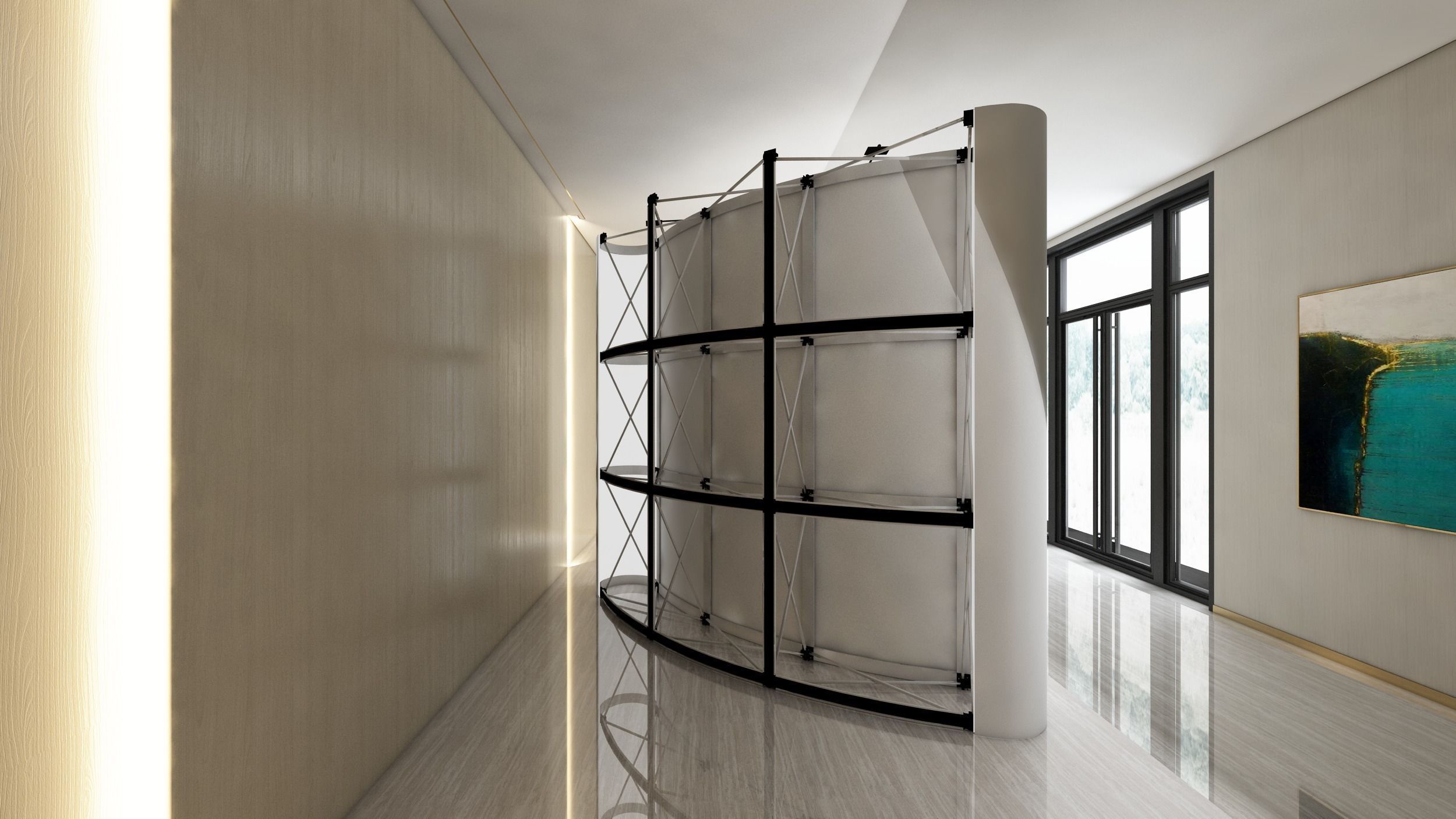 3D model Curve Backdrop VR / AR / low-poly | CGTrader