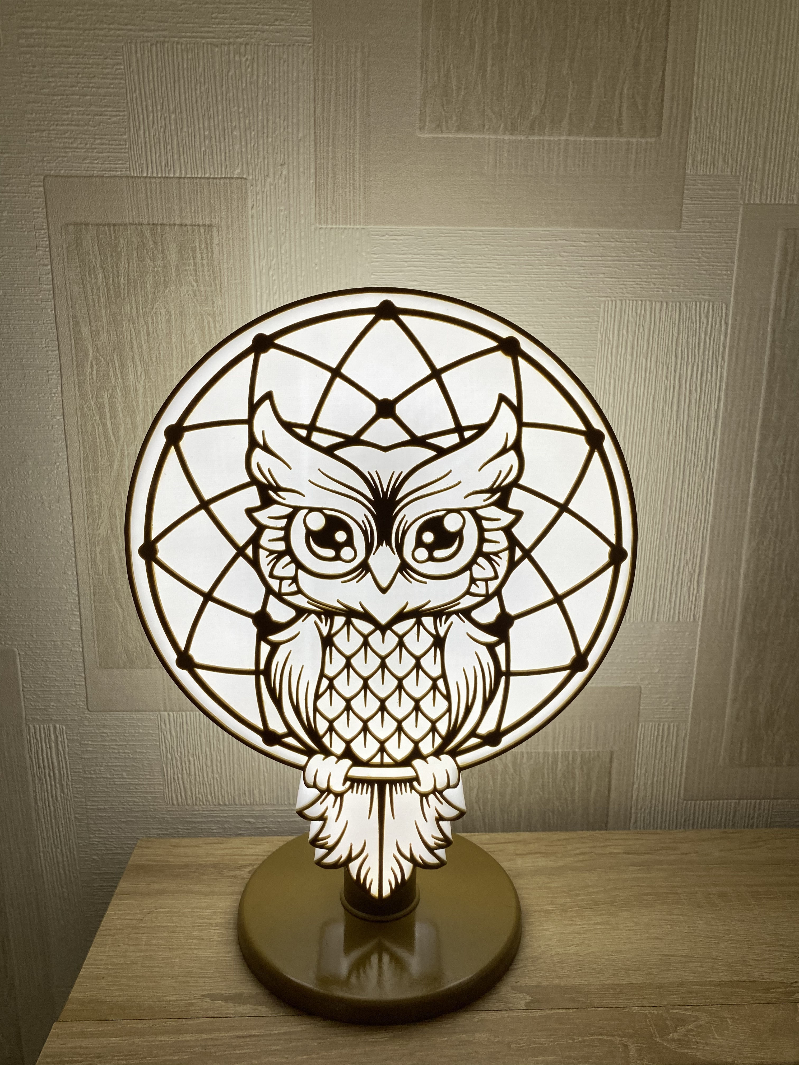Owl Lamp 3D model 3D printable | CGTrader