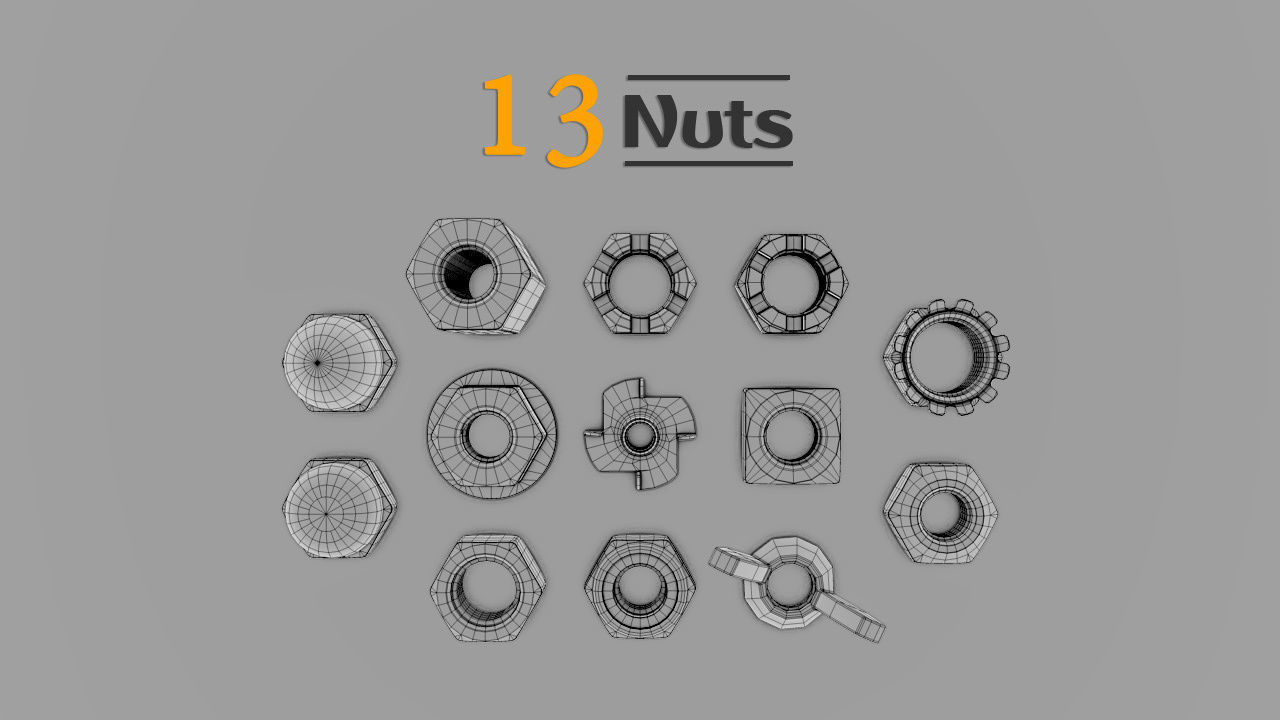 3D model Nuts Collection VR / AR / low-poly | CGTrader